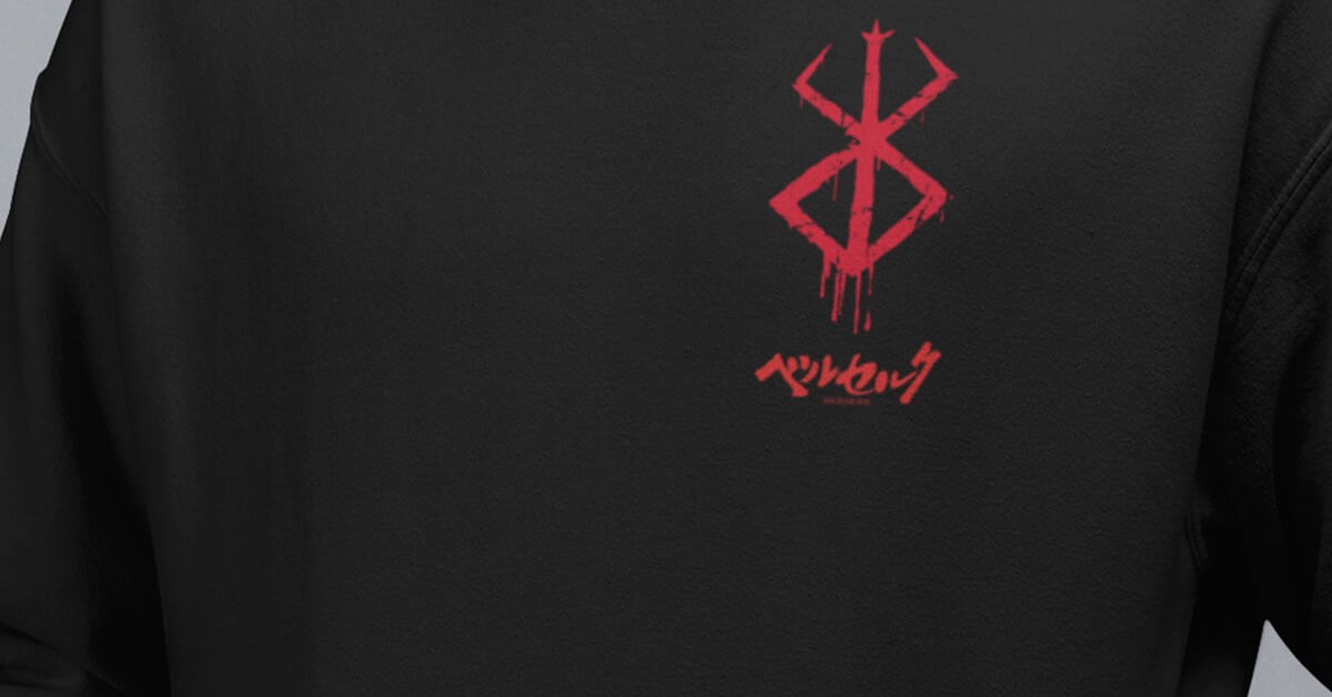 Anime Berserk Logo Ön - Arka Baskılı Kapşonlu Sweatshirt