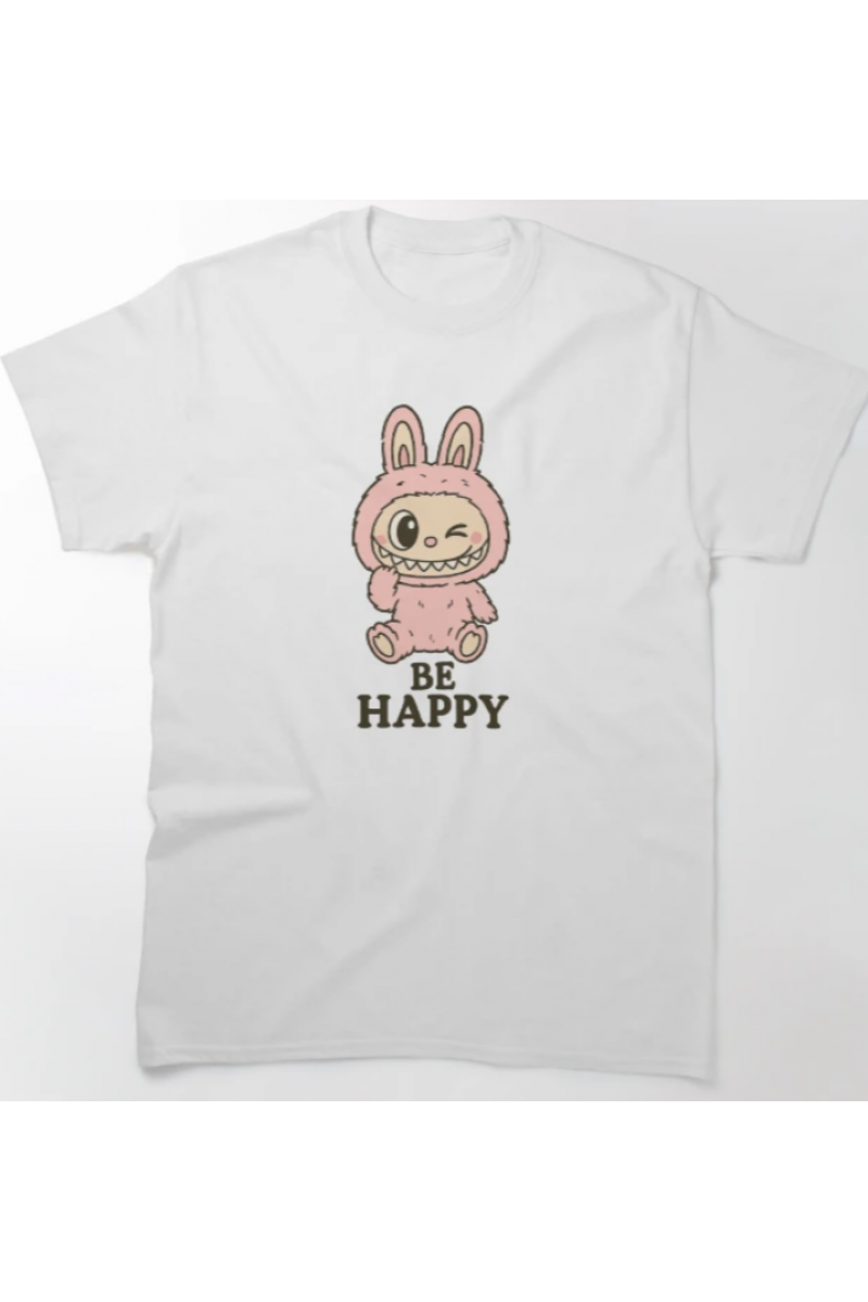 Labubu Be Happy Beyaz T-shirt
